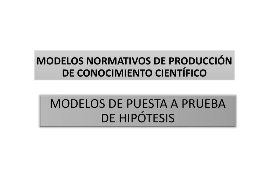 MODELOS H D Y FALSACIONISMO BLANCO Y NEGRO | Jean Luca | uDocz