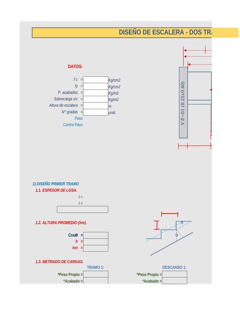 DISEÑO DE ESCALERA DOS TRAMOS 1 | wilson | uDocz