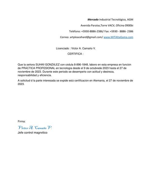 Certificación | victor | uDocz