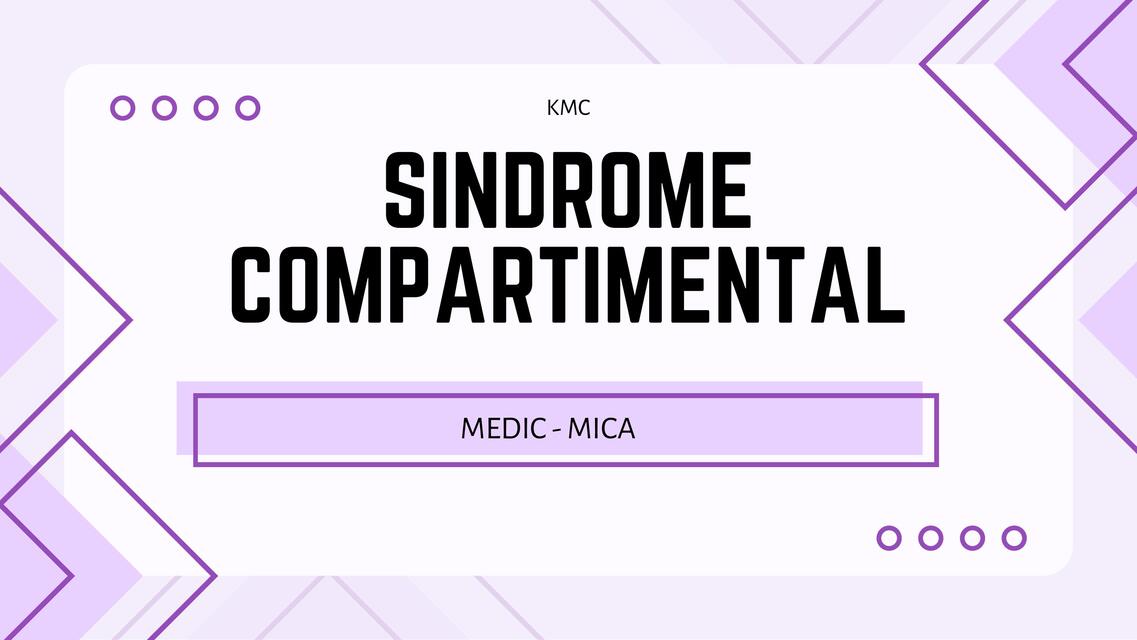SINDROME COMPARTIMENTAL MEDI MIKA | MEDIC-MICA | uDocz