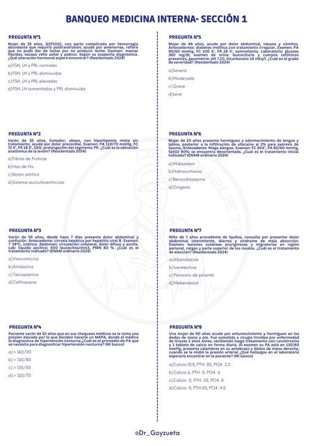 BANQUEO MEDICINA INTERNA SECCIÓN 1 | EDGAR BASILIO | uDocz