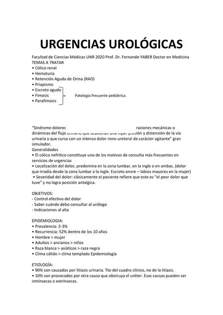 URGENCIAS UROLÓGICAS | Jazmin Novillo | uDocz