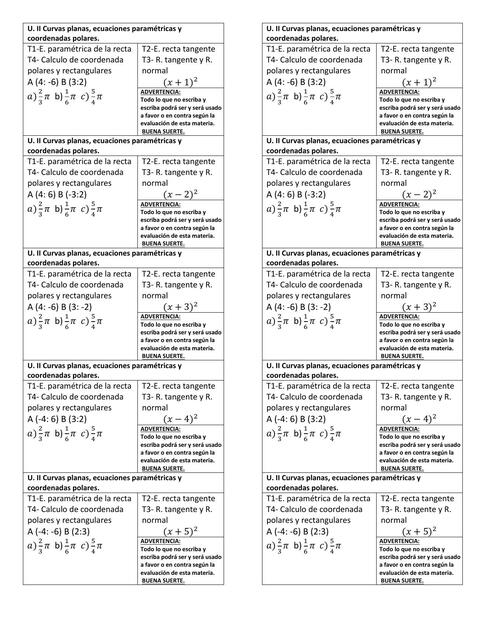 Curvas planas ecuaciones paramétricas y coordenadas polares | Mso ...