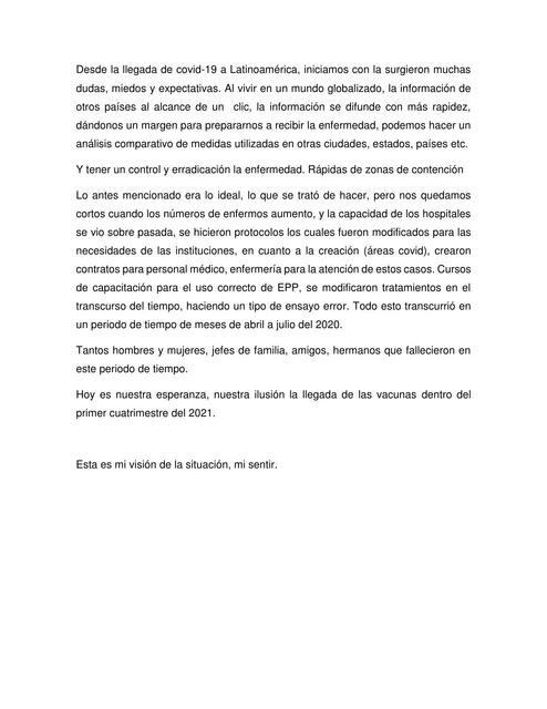 Desde la llegada de covid | alba marisol Zepeda | uDocz