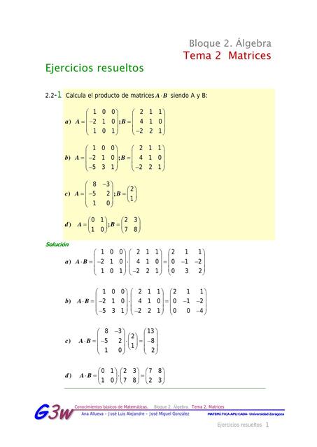 EXAMEN RESUELTO MATRICES | Alberto | uDocz