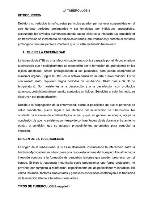 Tuberculosis | Dayana | uDocz