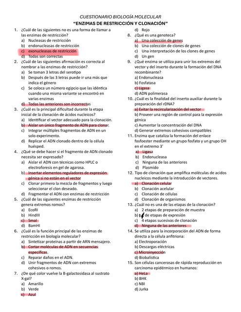 CUESTIONARIO BIOMOL | Perlcst | uDocz