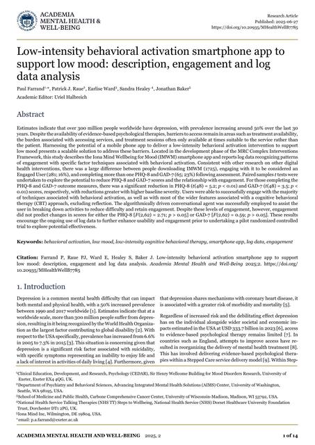 Flashcards de Low intensity behavioral activation smar | Por alfredo ...