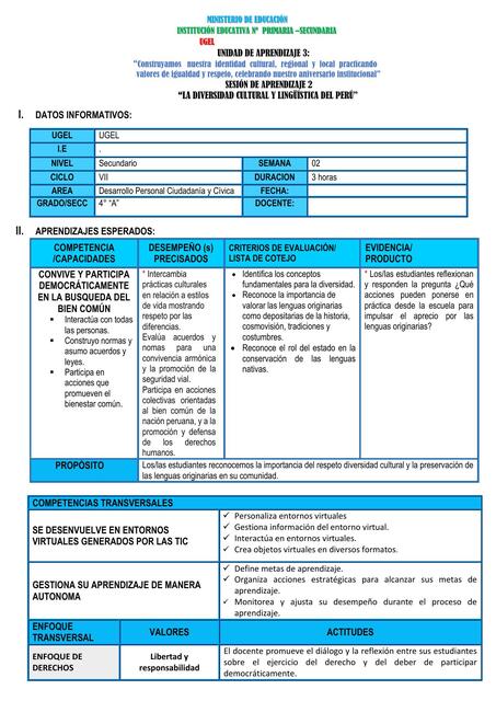 4TOSESIÓN 2 UNI 3 DPCC | Rufino | uDocz