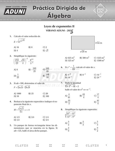 ÁLGEBRA SEM 2 | Ale | uDocz