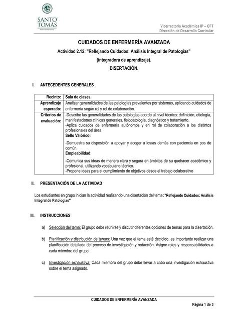 Reflejando Cuidados Análisis Integral de Patología | Dani | uDocz