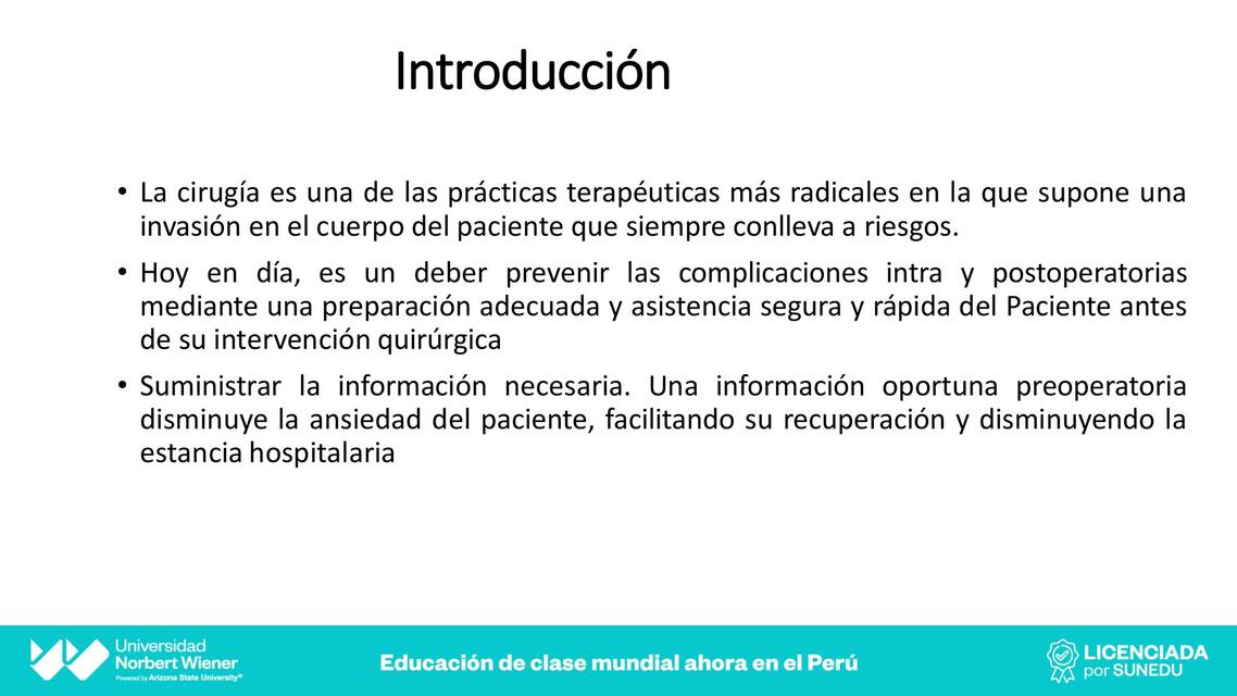 Proceso Preoperatorio | Milagros | uDocz