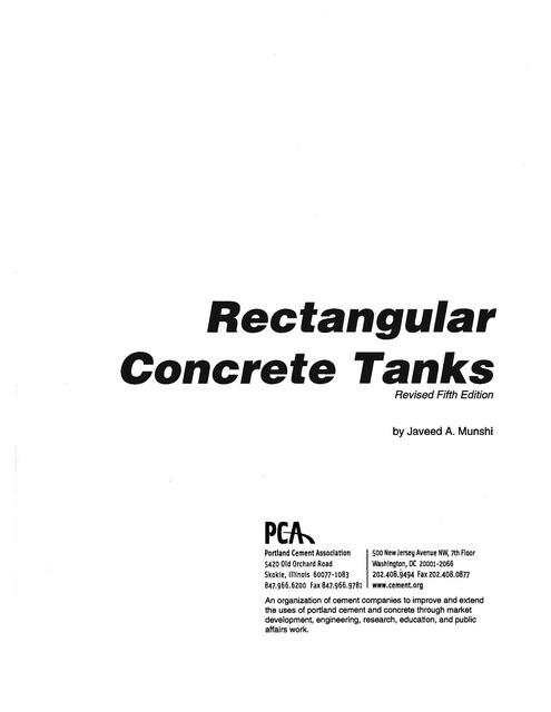 PCA Rectangular Concrete Tanks | Dra.xmed☞📚🔬📄📒📓📔📕📖📘📔📑📙 | uDocz