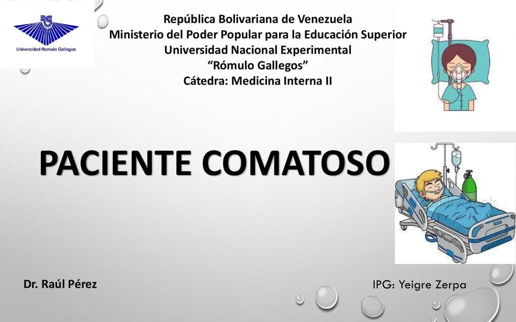 paciente comatoso | yeigre zerpa | uDocz