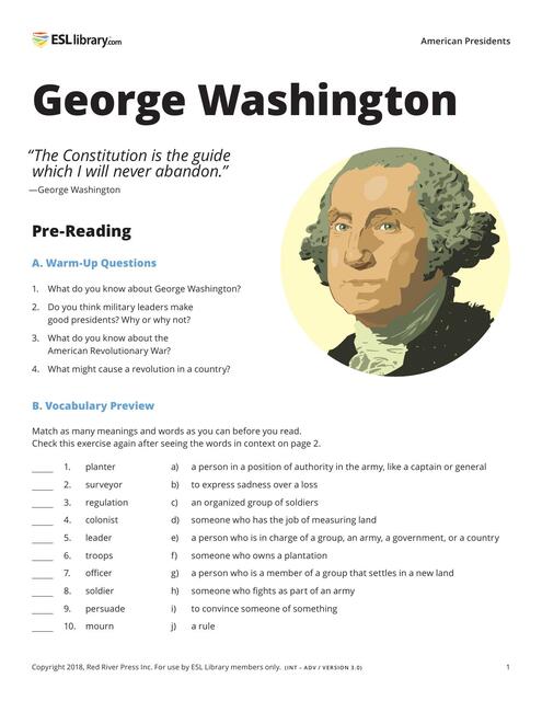 Flashcards de 84 01 George Washington US activity | Por claudia | uDocz