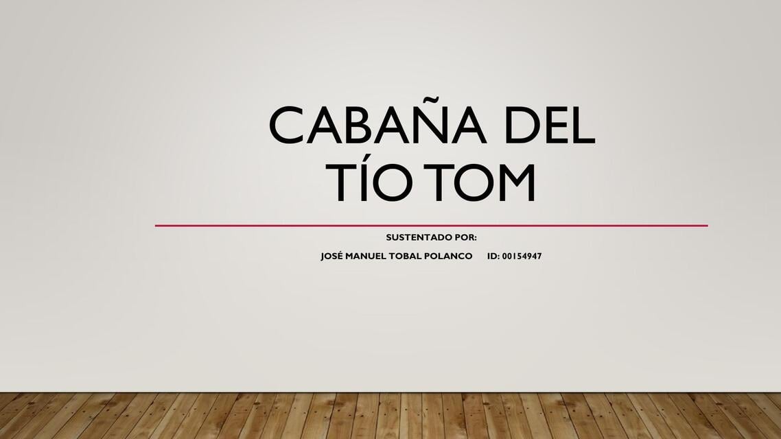 Cabaña Tio Tom | Los Mores | uDocz