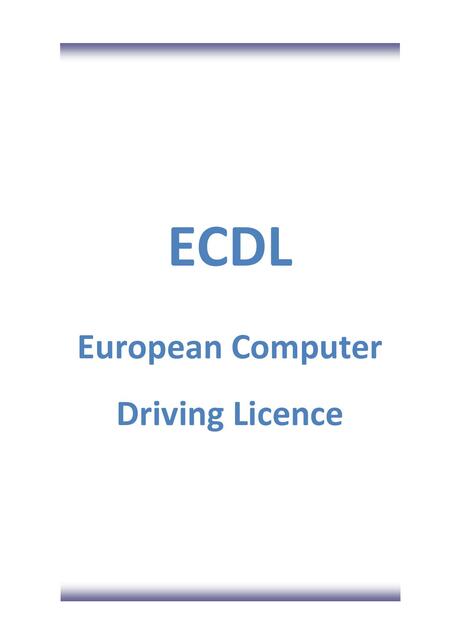 ECDL | junairy | uDocz