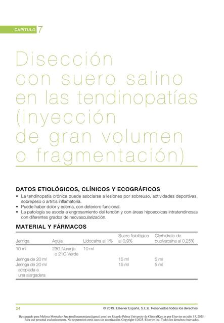 7 Disección con suero salino en las tendinopatías | Irvin daniel Moron ...