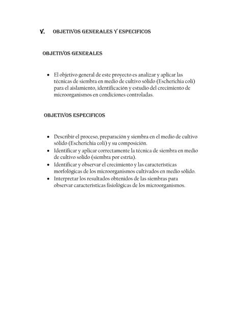 OBJETIVOS METODOLOGIA PROYECTO MICROBIOLOGIA | Alfonso | uDocz