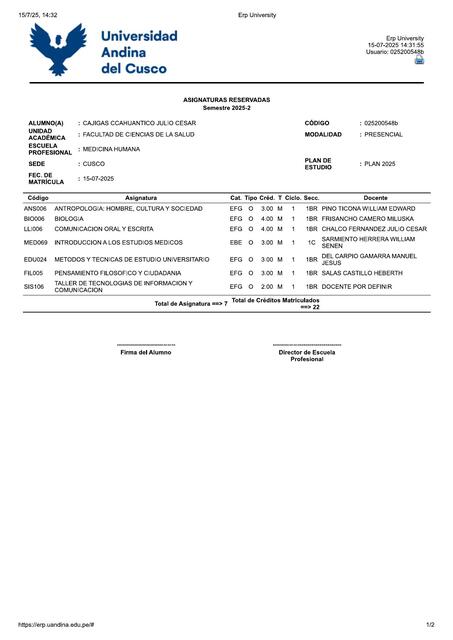 Erp University | JULIO CESAR | uDocz