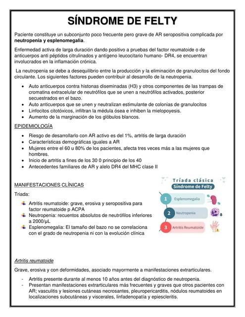 SÍNDROME DE FELTY | JESSICA ISABEL PULIDO HERNANDEZ | uDocz