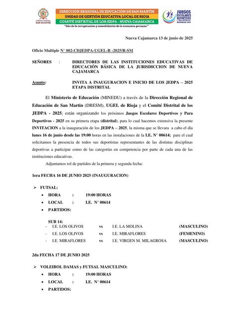 OFICIO MULTIPLE N 002 | Enrique | uDocz