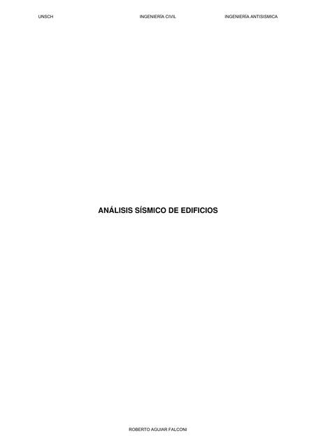 ANALISIS SISMICO DE EDIFICIOS roberto aguiar falco | aldahir espinoza | uDocz