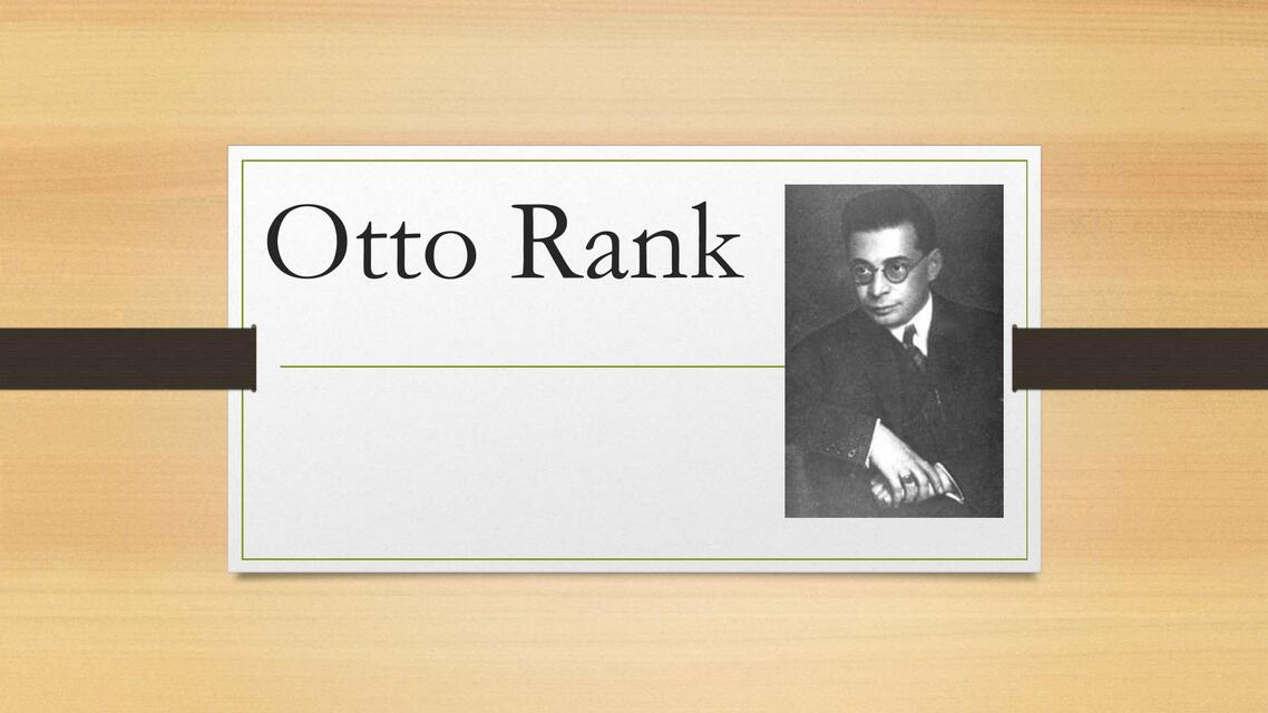 Otto rank | jose andres | uDocz