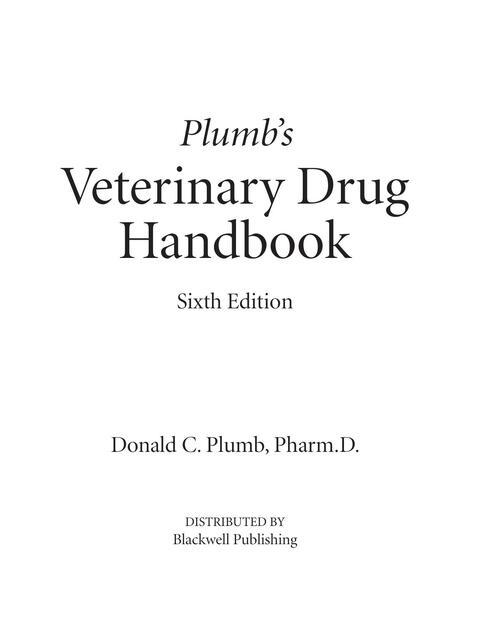 Plumb Veterinary Drug Handbook 6ta ed | Keila | uDocz
