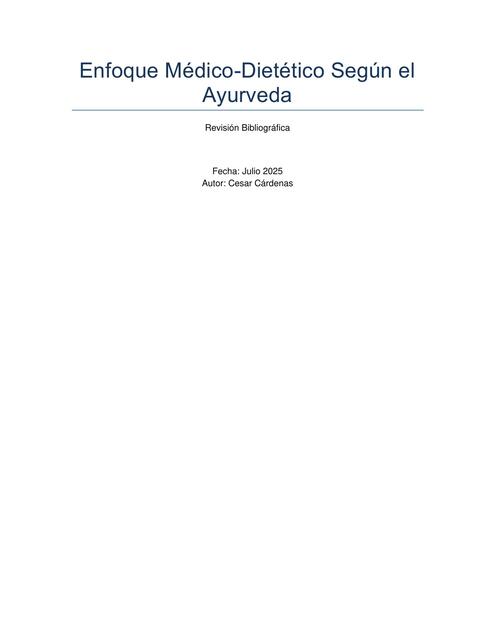 Enfoque Ayurveda Revisado LISTO | César Walter | uDocz