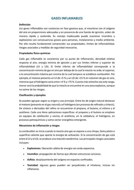 Gases inflamables | uDocz