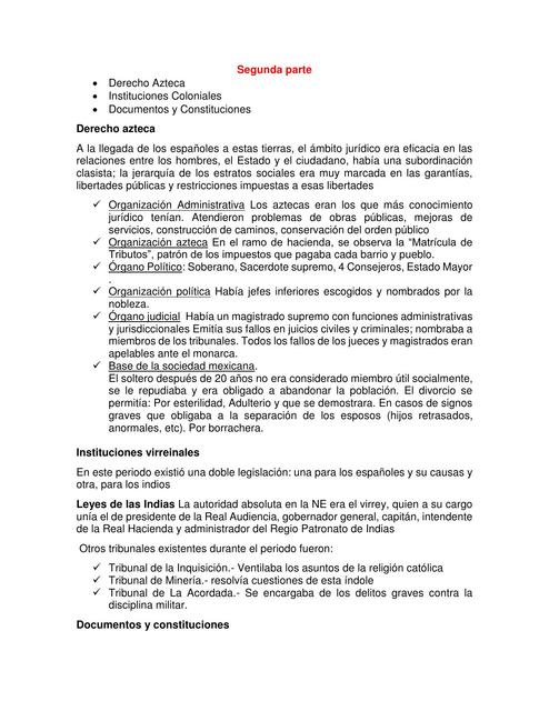 Derecho azteca | Rvinsh Shcn | uDocz