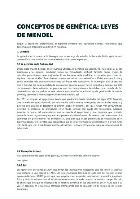 CONCEPTOS DE GENÉTICA LEYES DE MENDEL | Tailuresagni | uDocz
