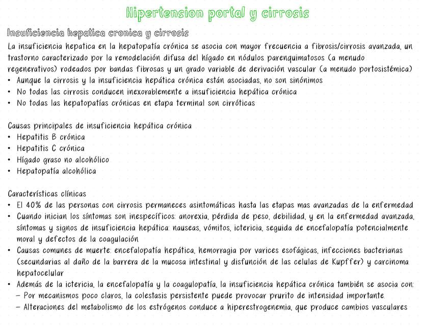 Hipertensión portal y cirrosis | SOFIA DELGADO GIRALDO | uDocz