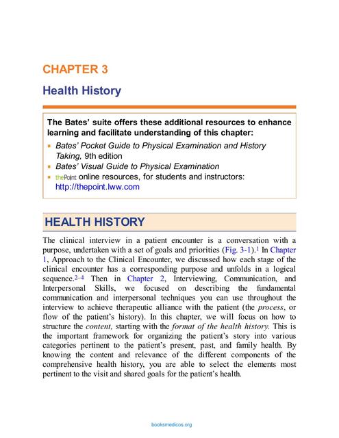 Historia clínica. BATES 13ed | ConCienciaMédica | uDocz