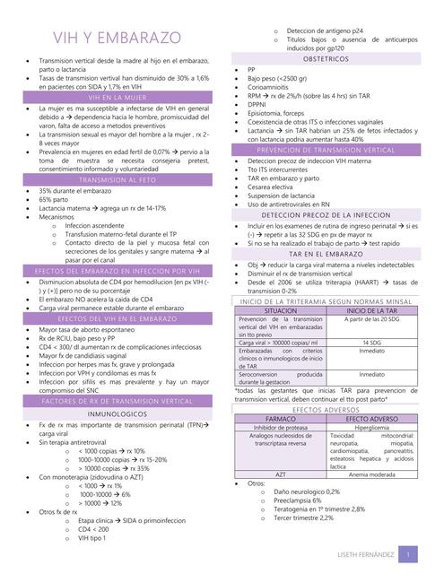 VIH y EMBARAZO | Liseth | uDocz