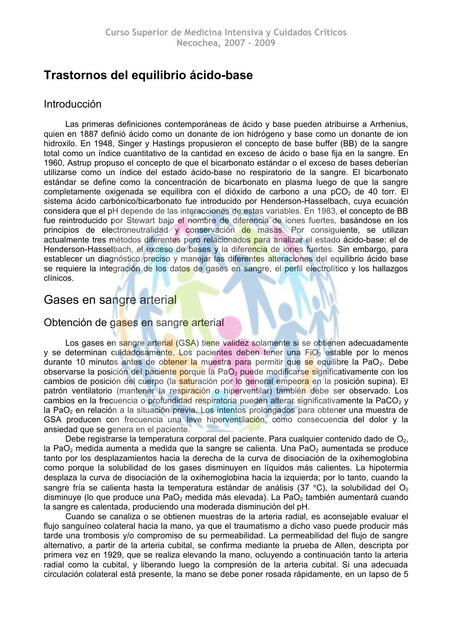Trastornos de equilibrio acido base | Cristina Liliana Galván | uDocz