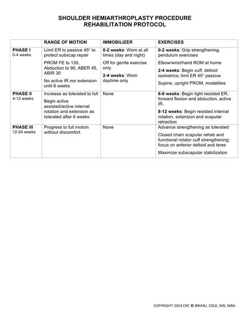 shoulder hemiarthroplasty procedure | A_FISIOTERAPIA_ | uDocz