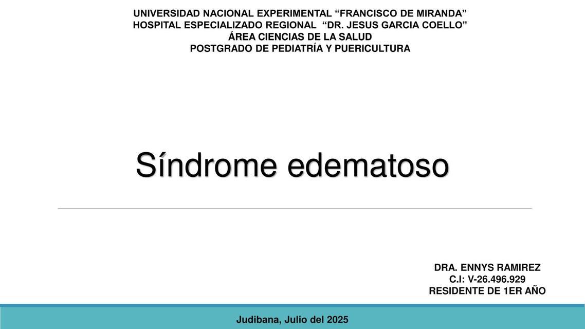 SINDROME EDEMATOSO | Kariana Bracho | uDocz