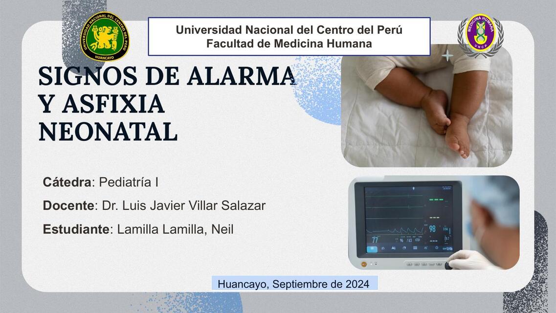 SIGNOS DE ALARMA Y ASFIXIA NEONATAL | Neill | uDocz