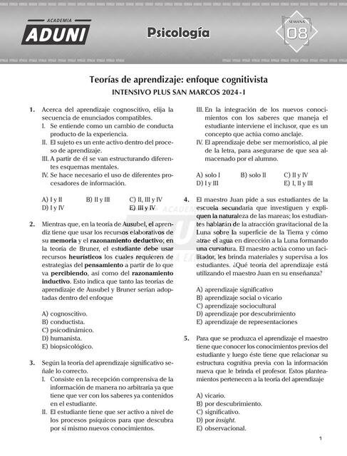 Teorías de aprendizaje: enfoque cognitivista | Apuntes ...