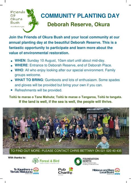 Flier Deborah Reserve Planting Day | Vera | uDocz