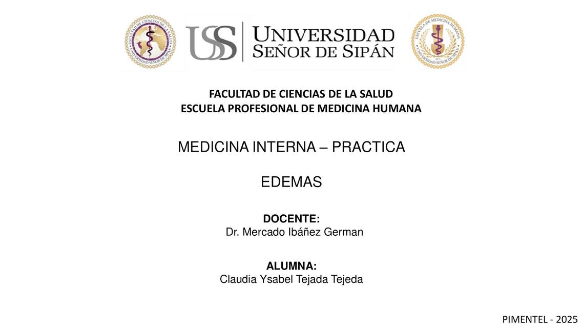 EDEMAS MED INTERNA | AUGUSTO GIAMPIERE SUAREZ GOMEZ | uDocz