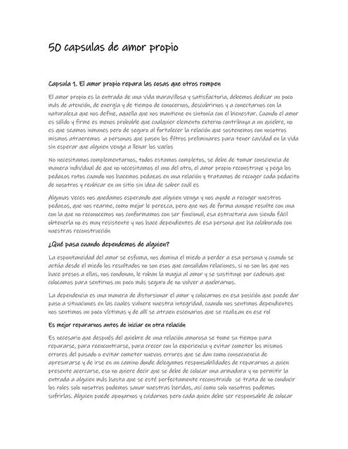 50 capsulas de amor propio 2 | Fernanda | uDocz
