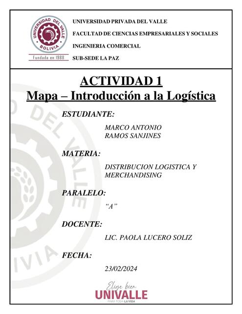 Mapa Conceptual - Introducción a la Logistica | Marco Antonio Ramos ...