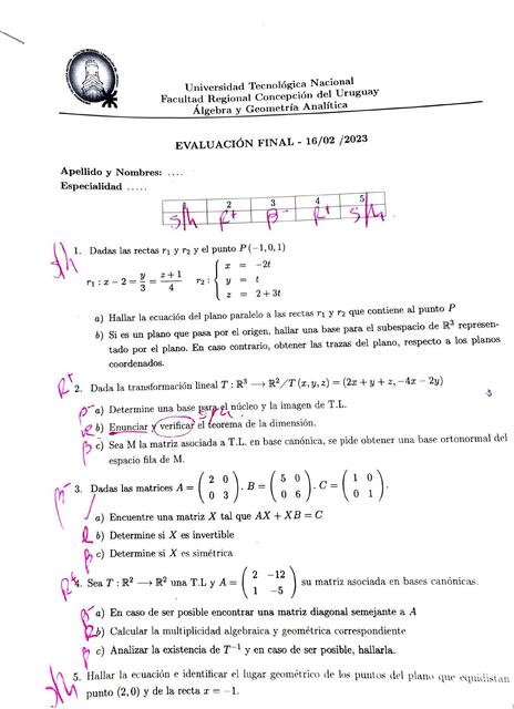 Recopilación 37 examenes finales AyGA | usuario | uDocz