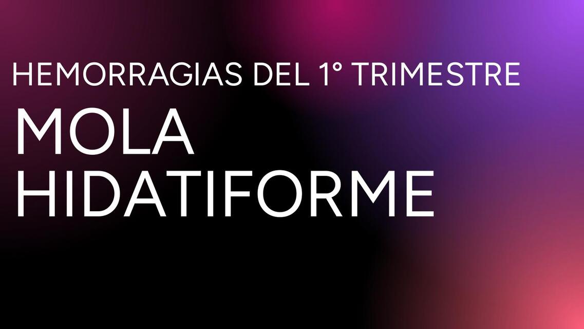 Mola hidatiforme | ana | uDocz