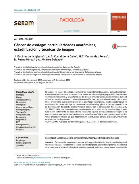 ESOFAGO RADIOLOGIA | Montserrat | uDocz