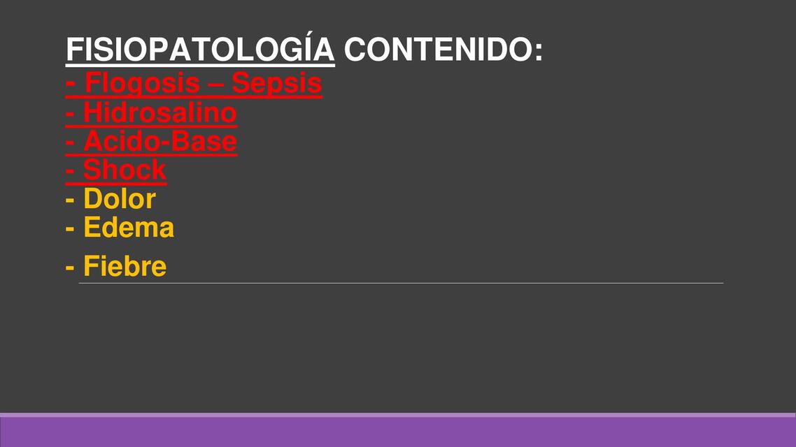 FISIOPATOLOGÍA Flogosis Sepsis Hidrosalino Acido B | Jazmin Tatiana ...