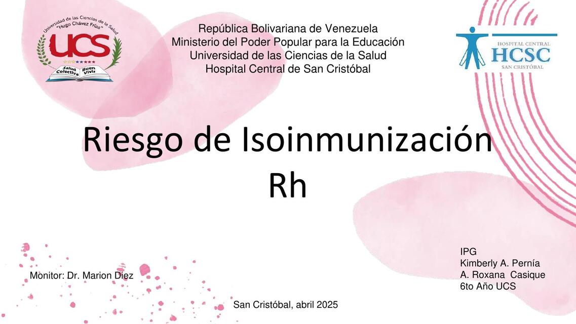 R Isoinmunización Rh | Roxi Casique | uDocz